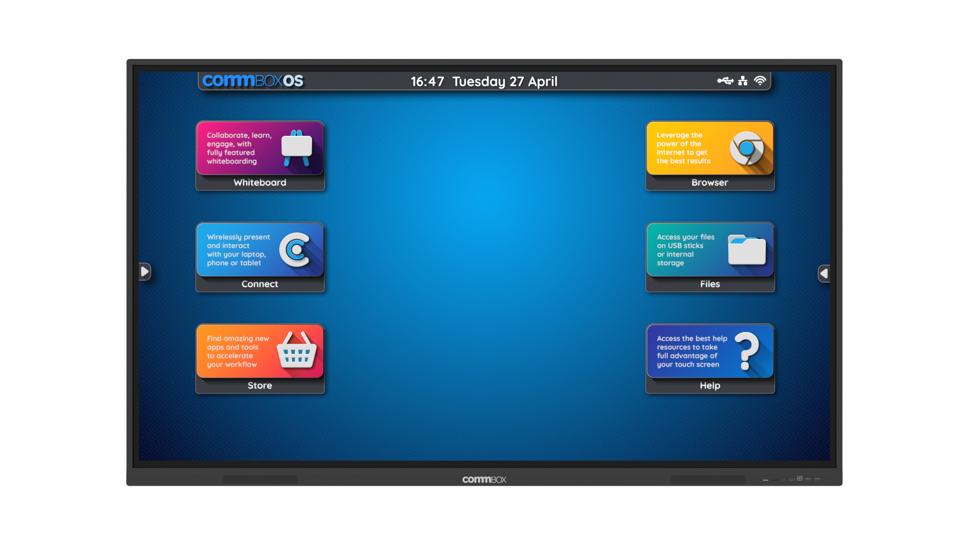 How to use the home screen on your CommBox Classic S4