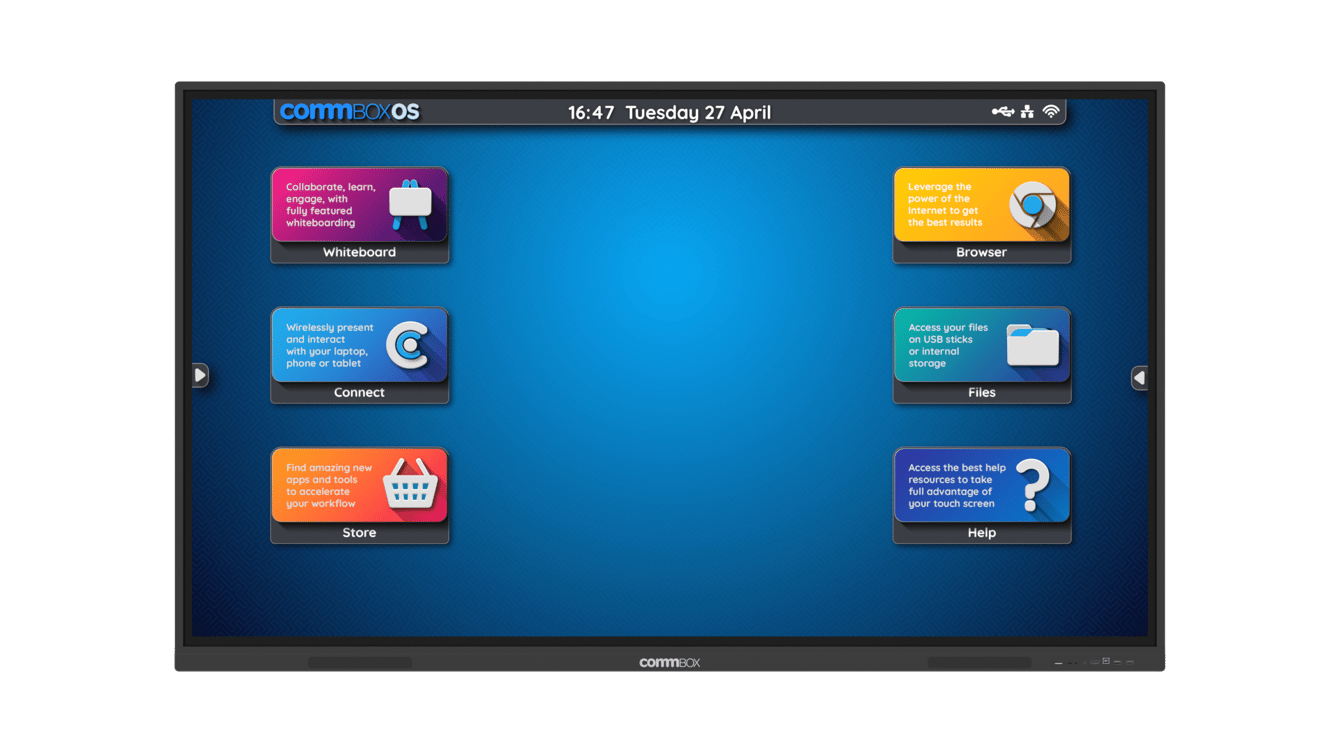 How to use the home screen on your CommBox Classic S4