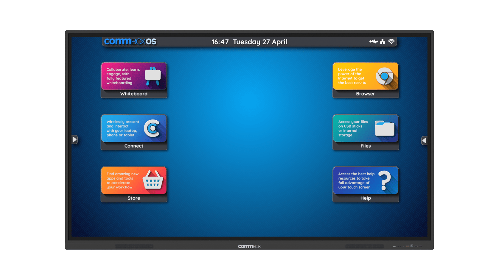 How to use the home screen on your CommBox Classic S4