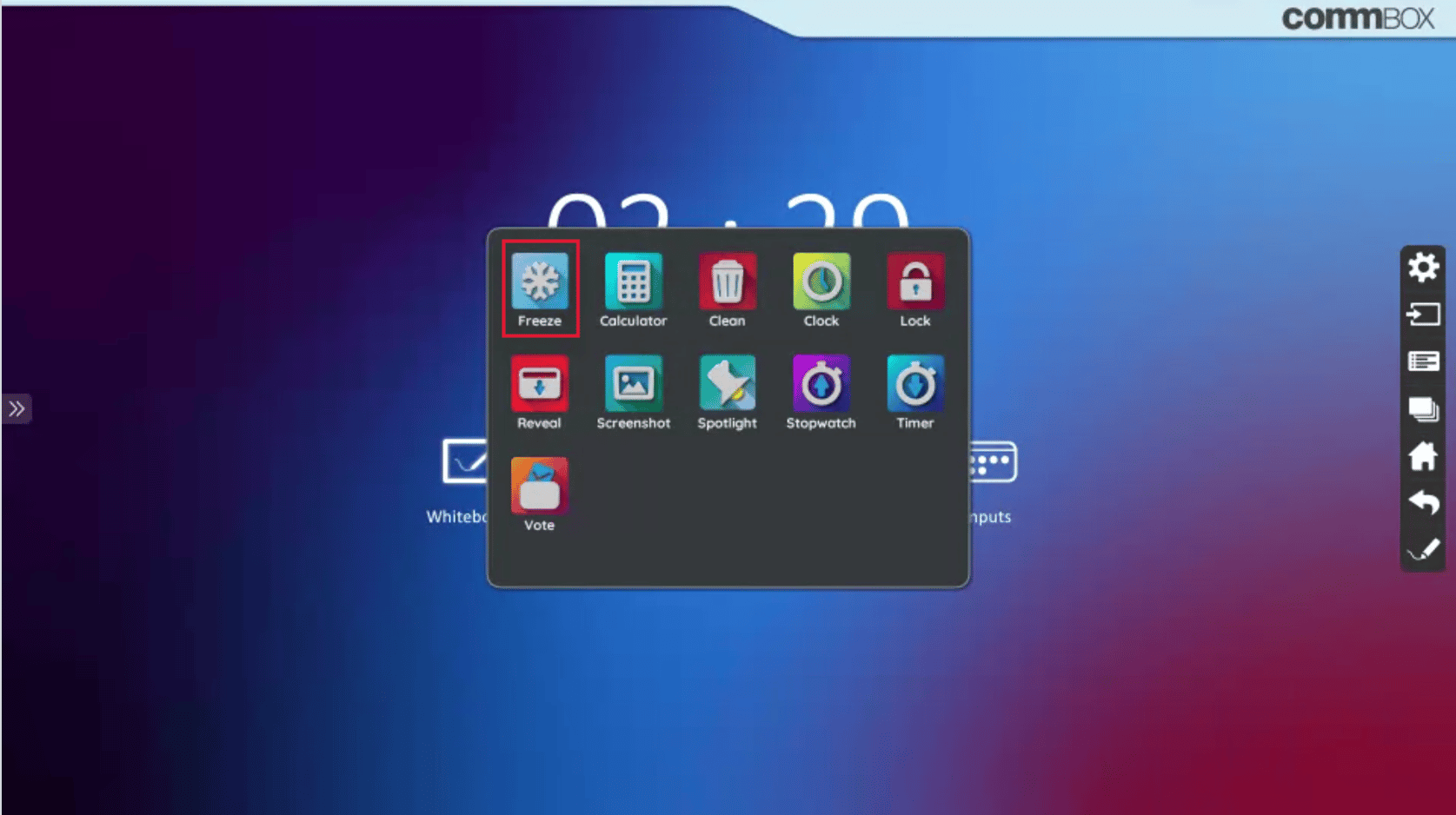 How to freeze your CommBox Classic V3 or V3X screen