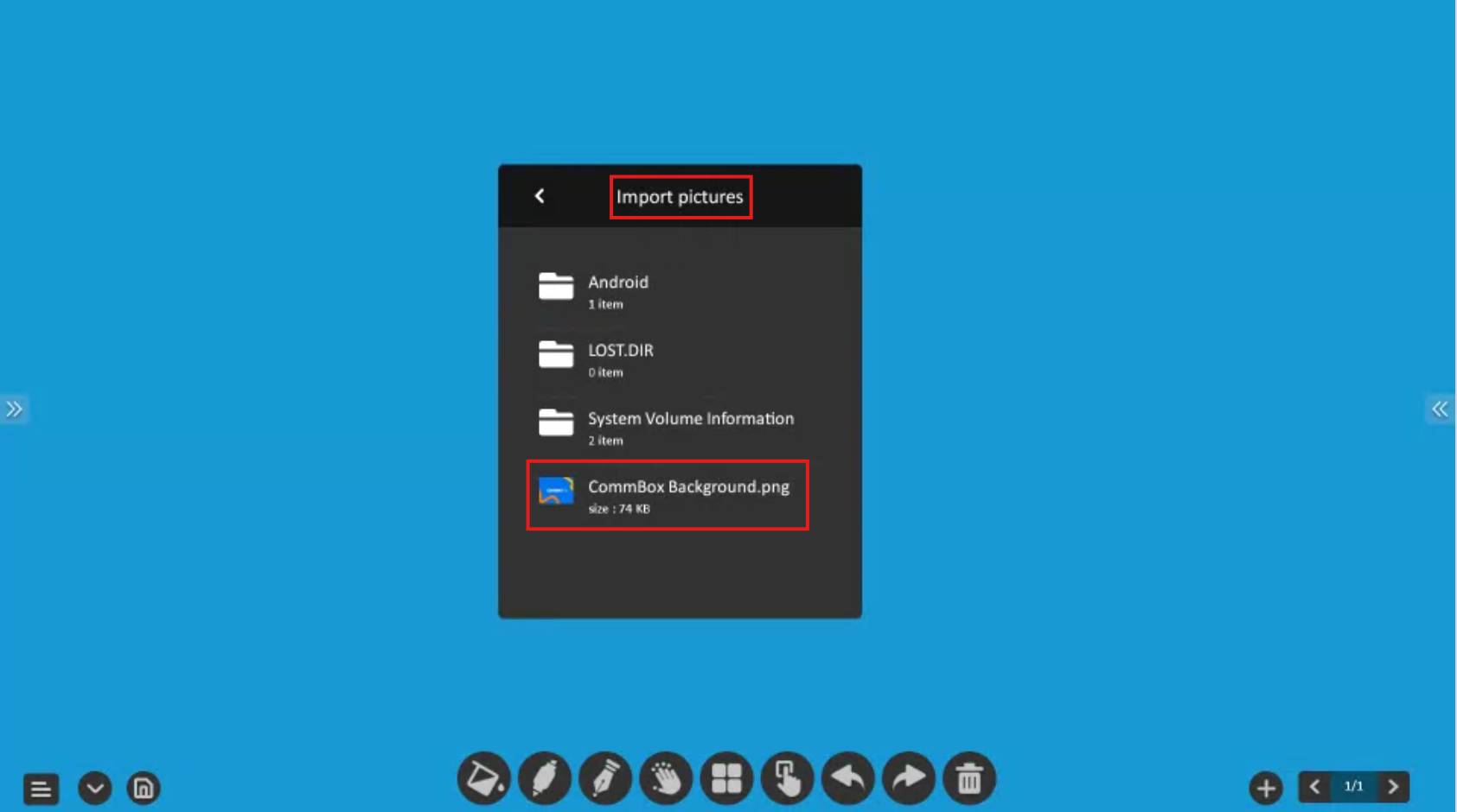 How to use your own picture as a whiteboard background on your CommBox ...