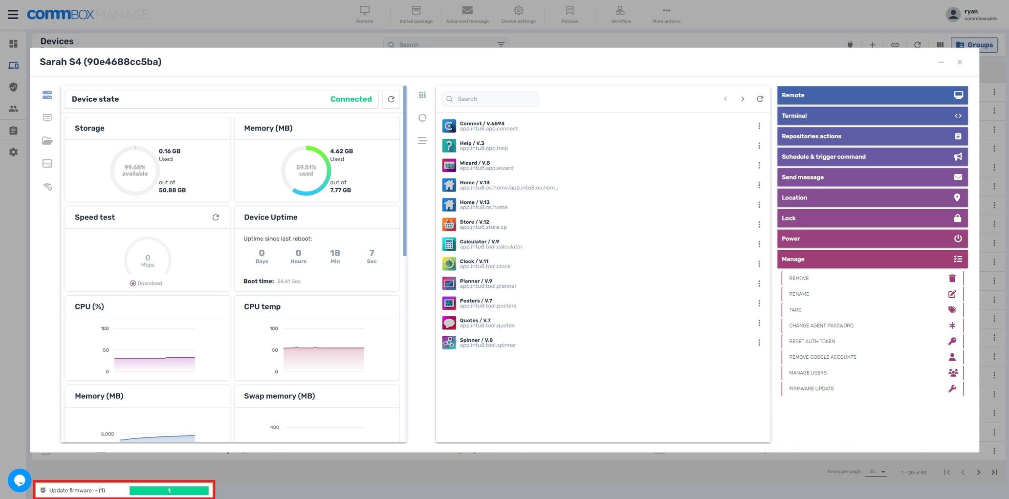 How to Update S4/S4+/S5 Firmware via CommBox Manage