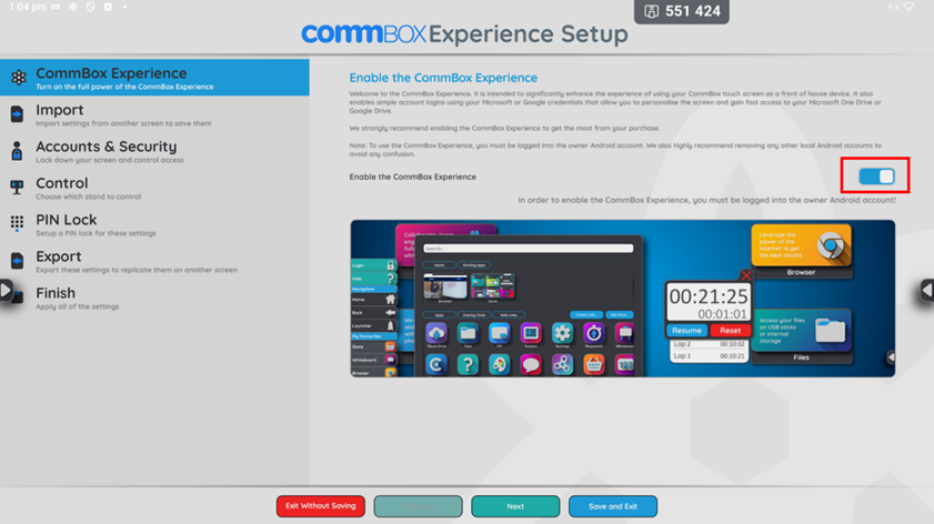 Getting Started 4: Switching to CommBox OS Experience
