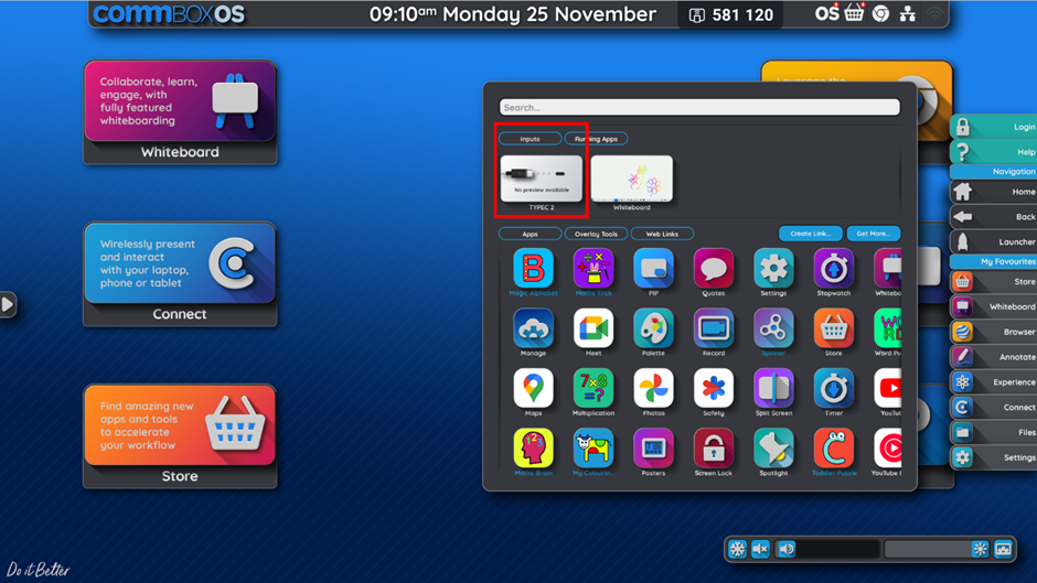 How to use the Launcher in CommBox OS Experience on the Classic S5